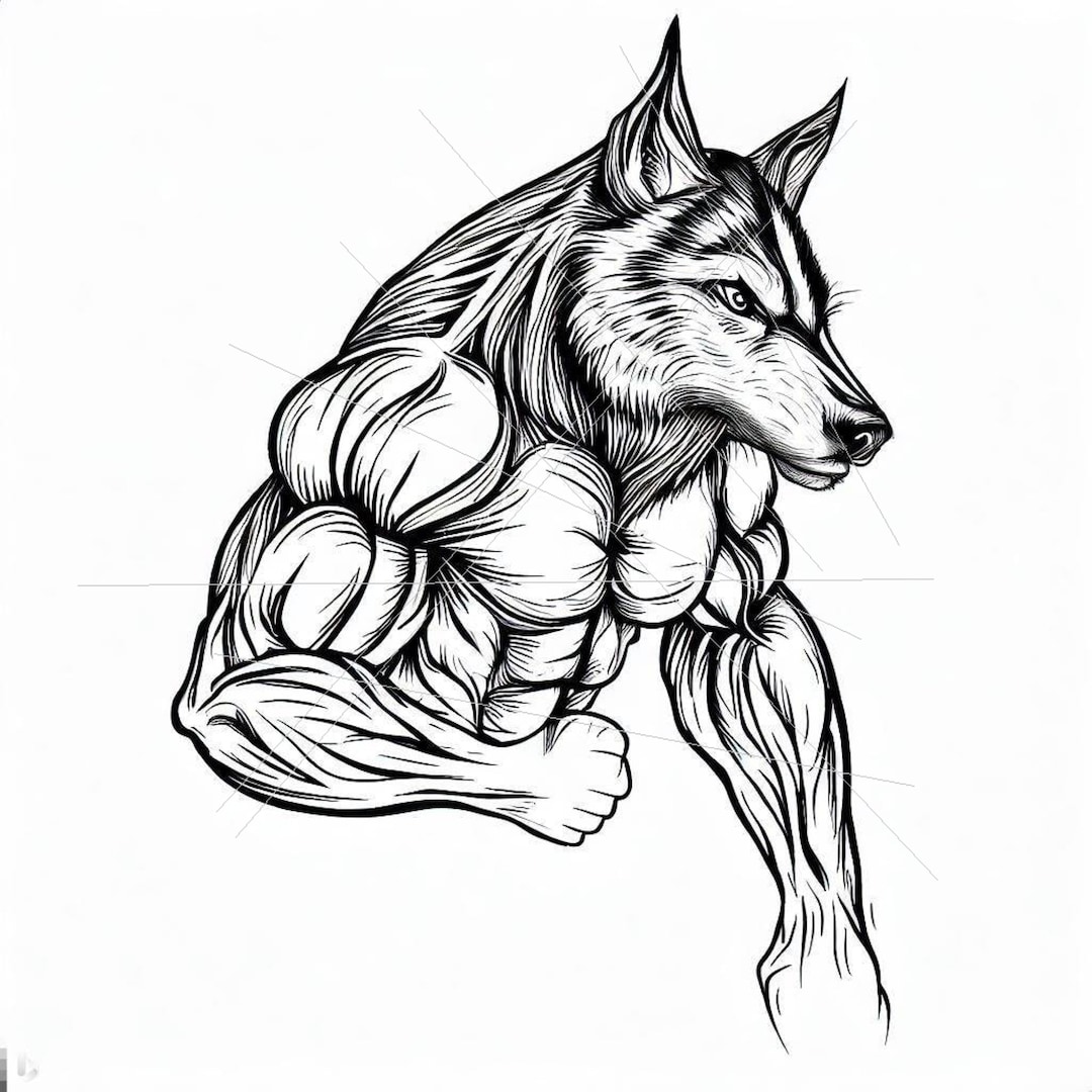 Buff Wolf Laser Engrave, Circuit, Wood Burning, Paper Crafts, Digital ...