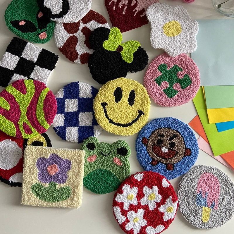 Punch Needle Coaster - Etsy