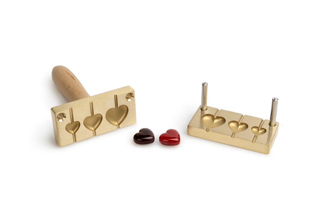Bead Press With Three 3D Hearts, Vertical Mandrel Guide - Etsy