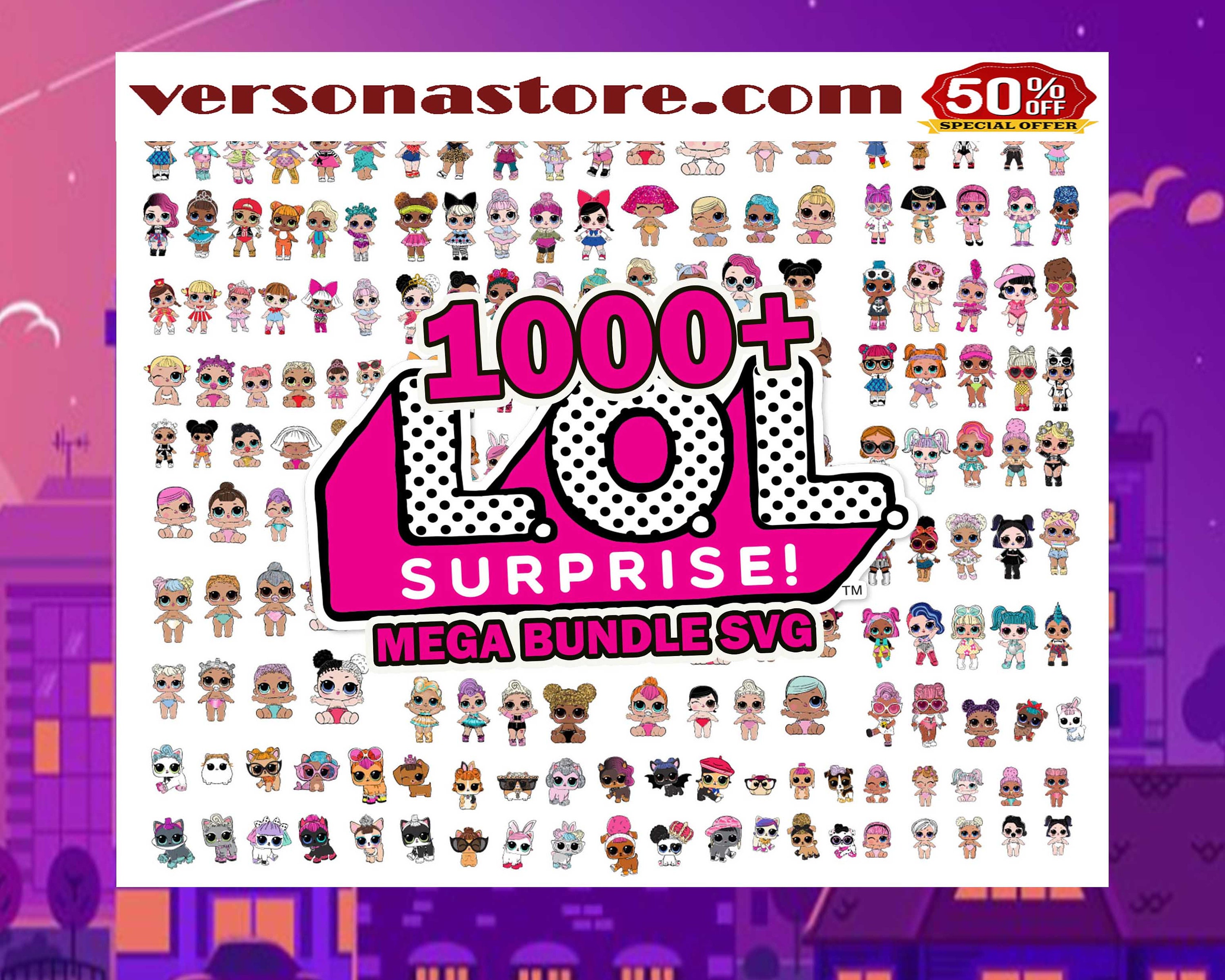 Lol Dol Polka Dot Alphabet SVG Pink Polka Dot Letters - Etsy