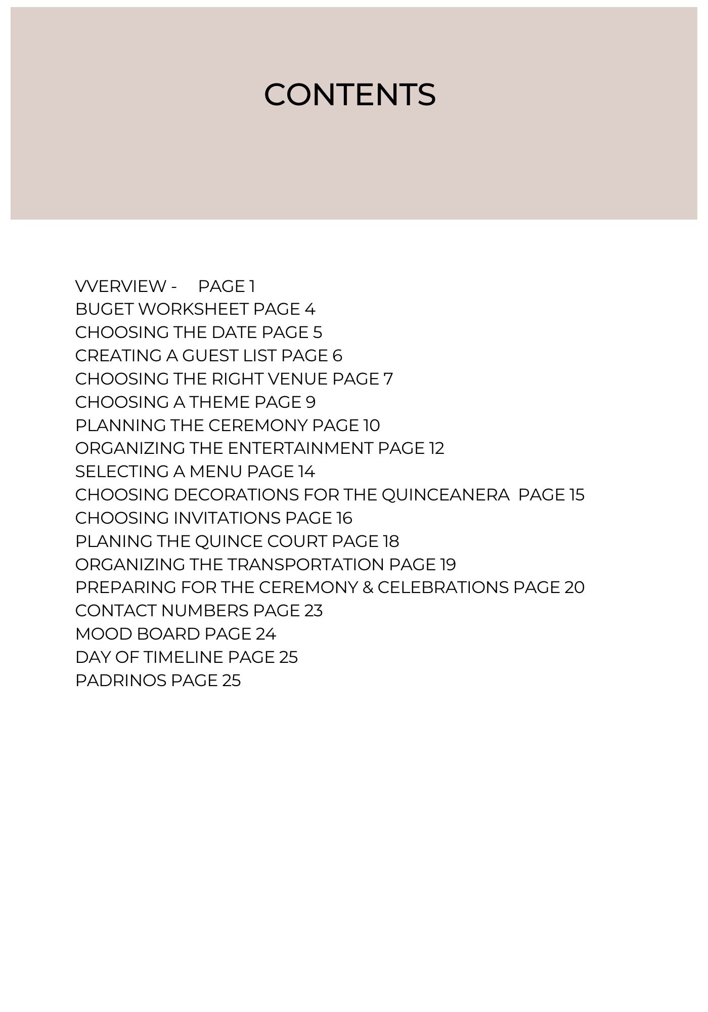 Quinceanera Planner Budget and Full Guide With Worksheets - Etsy