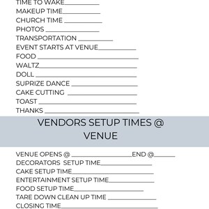 Quinceanera Planner Budget and Full Guide With Worksheets - Etsy