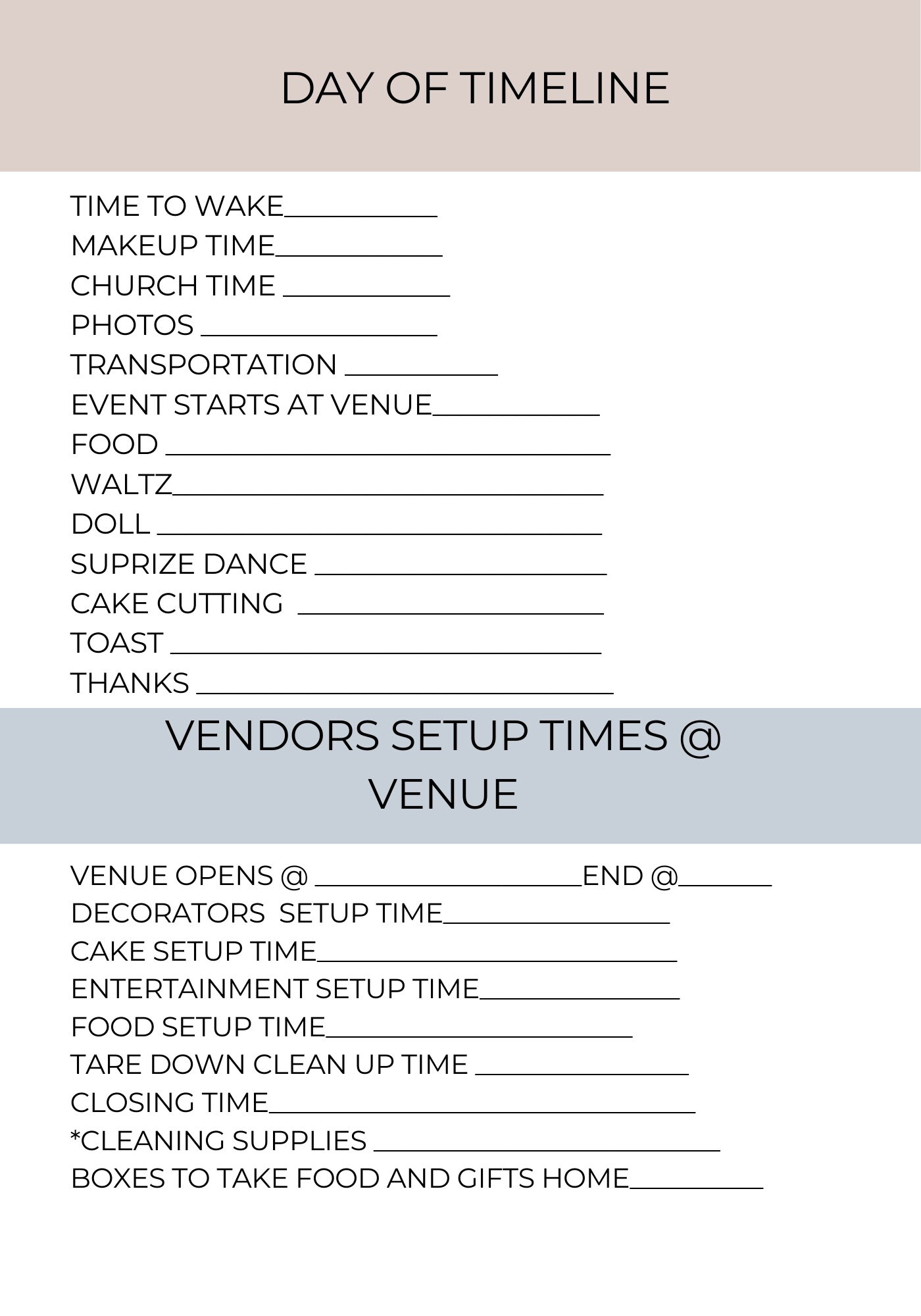 Quinceanera Planner Budget and Full Guide With Worksheets - Etsy