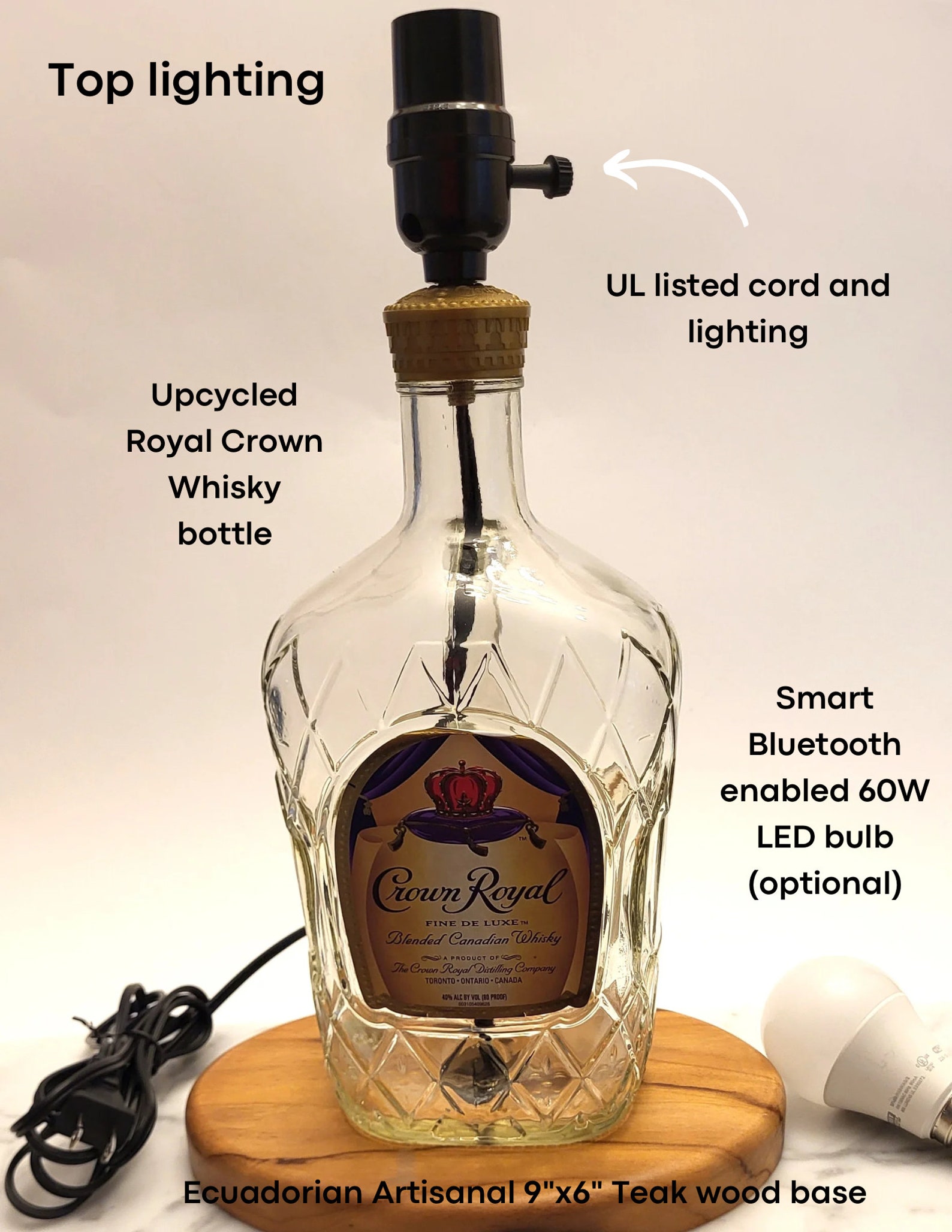 Custom Whisky Bottle Lamps: Create Your Unique Upcycled Liquor Bottle ...