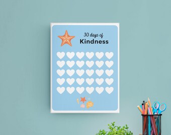 Kindness Reward Chart for Kids | Motivational Fun | Summer Kindness ...