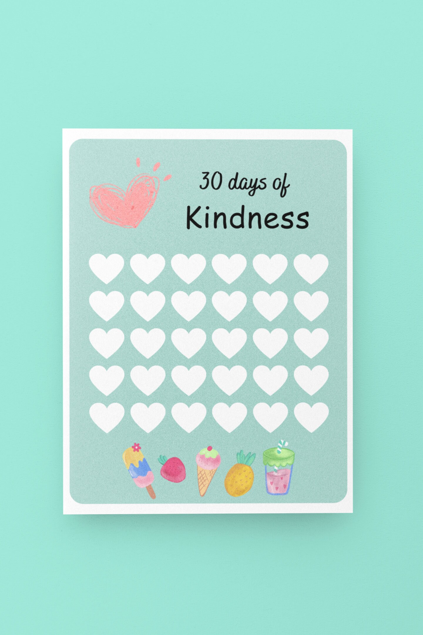Kindness Reward Chart for Kids | Motivational Fun | Summer Kindness ...