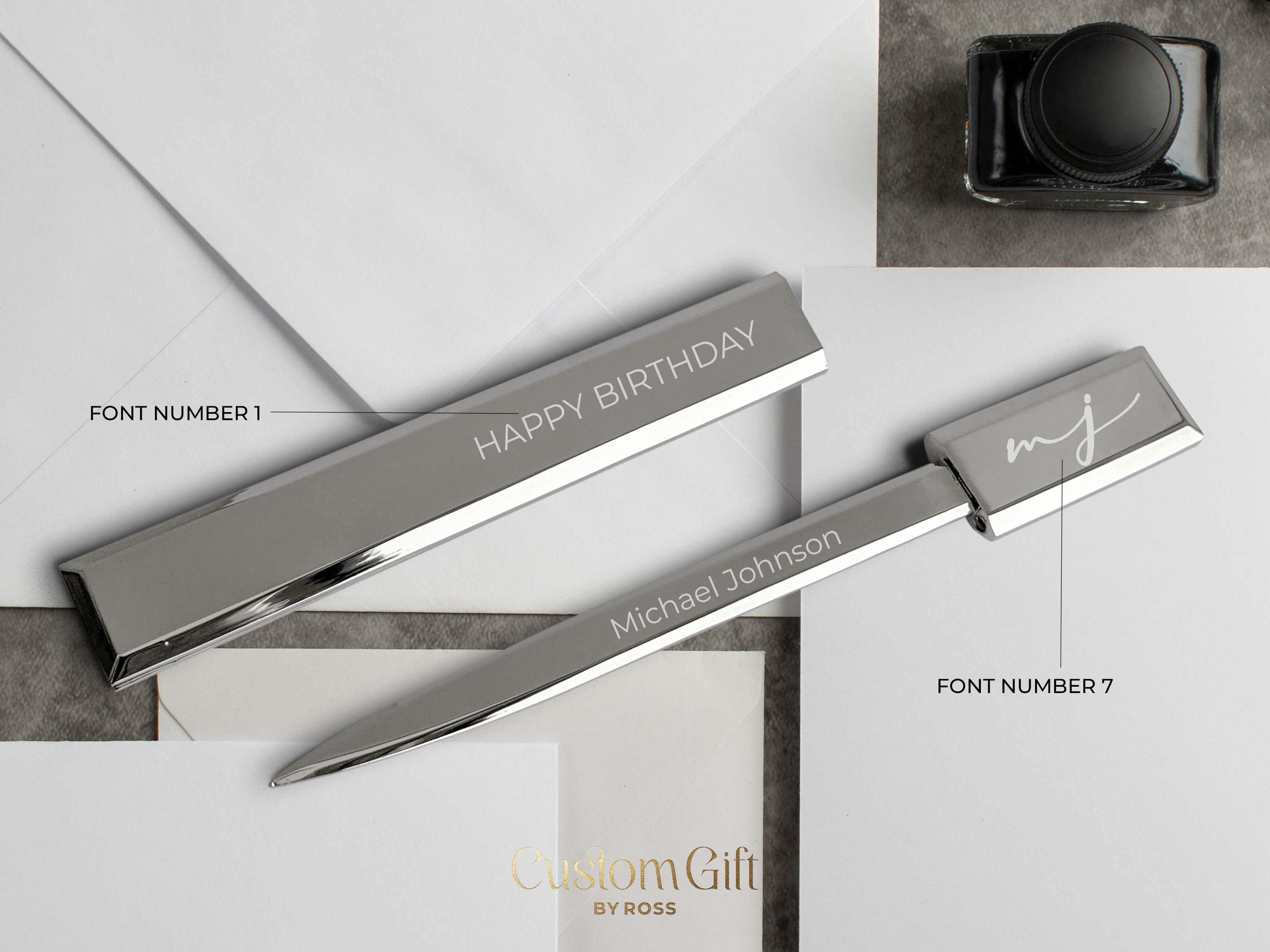 Engraved Silver Plated Letter Opener: Personalized Office Gift - Etsy UK