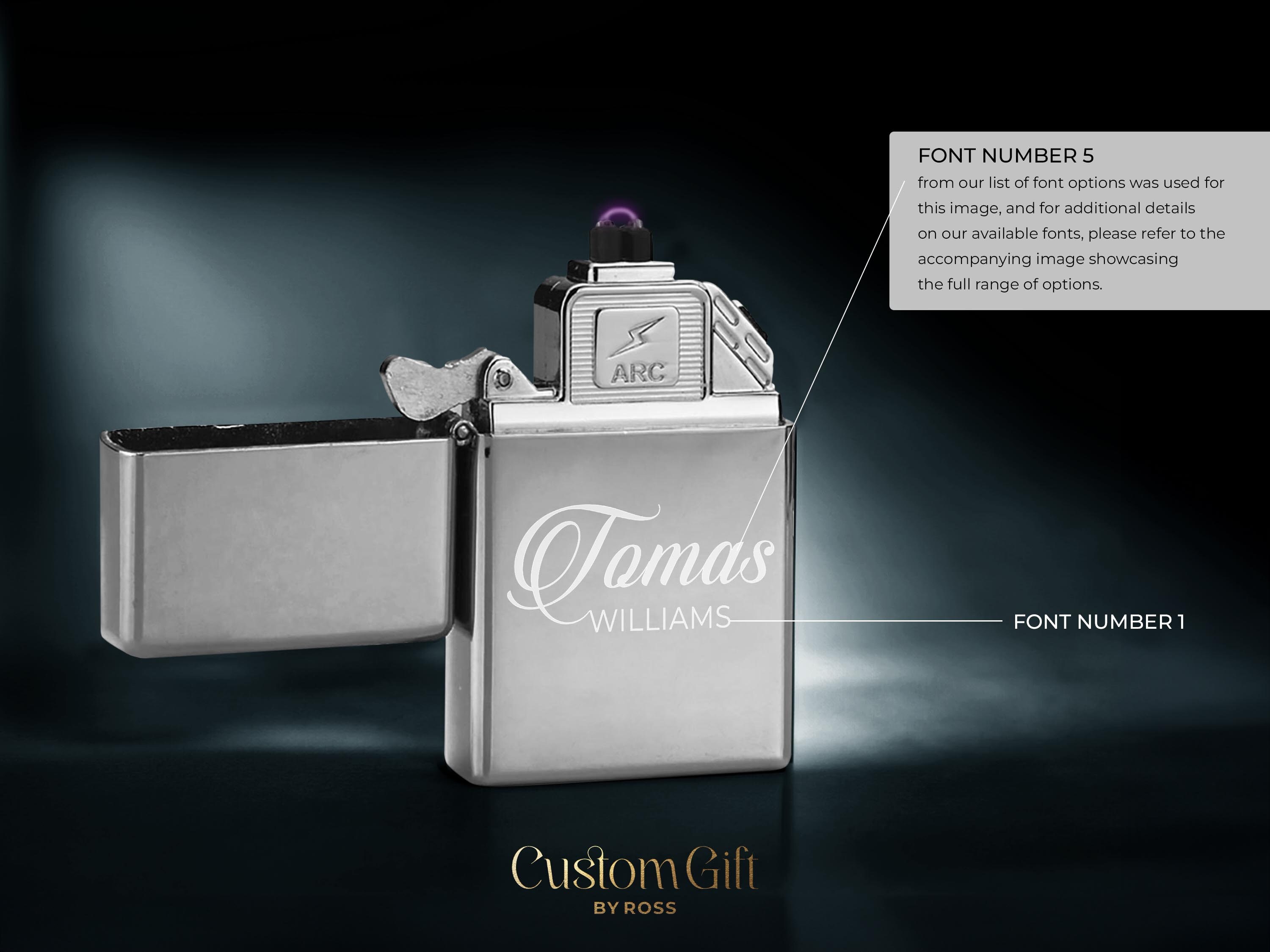Rechargeable USB Windproof Lighter Custom - Personalized Electric ...