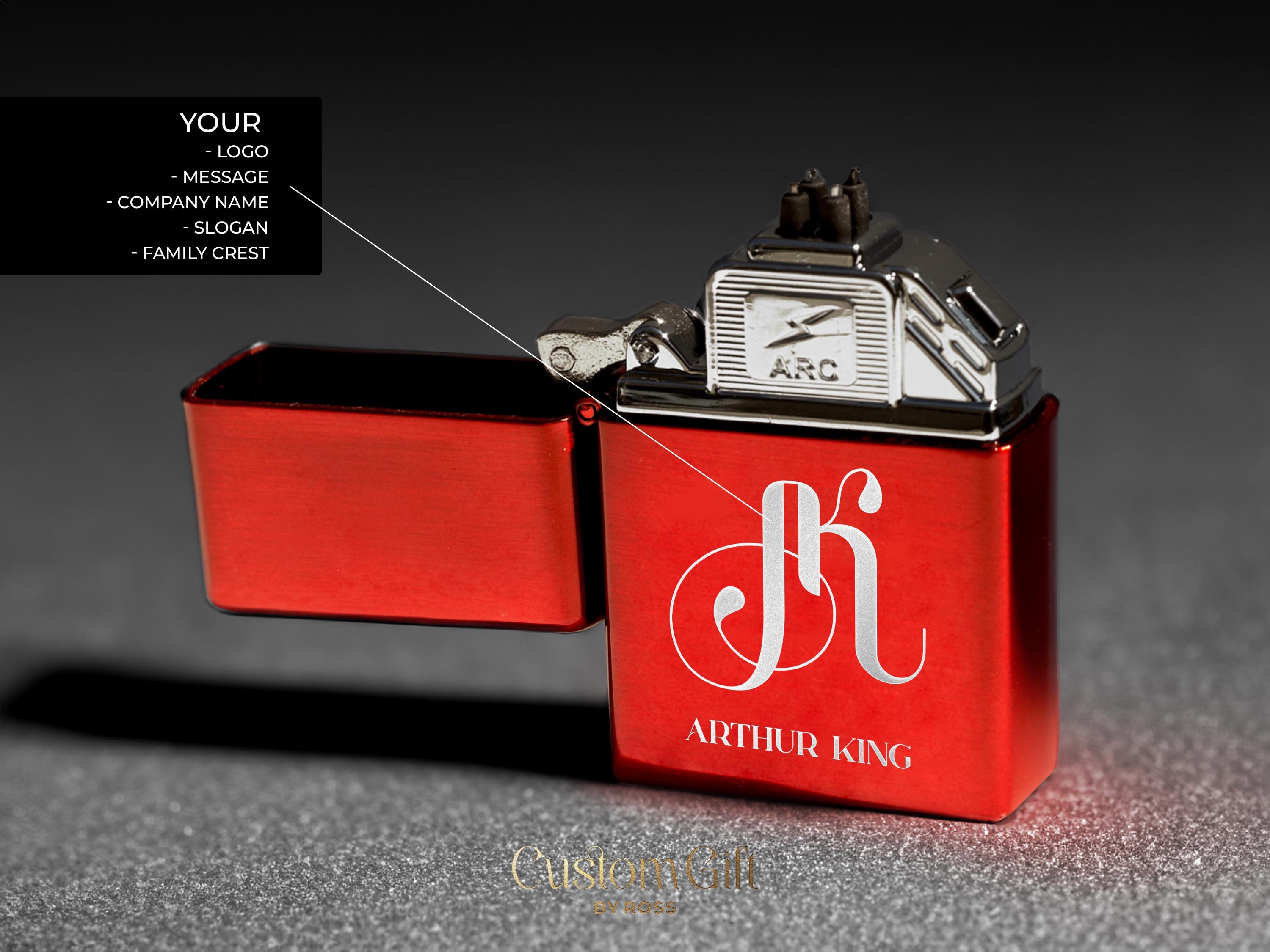 Rechargeable USB Windproof Lighter Custom - Personalized Electric ...