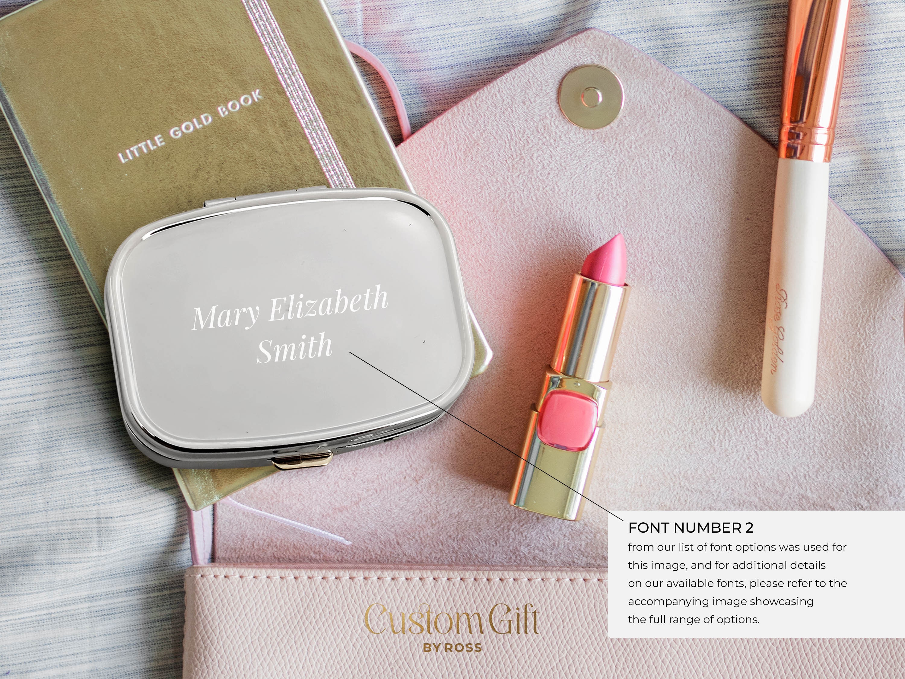 Engraved Silver Pill Box: Personalized Vintage Style Travel Medication ...