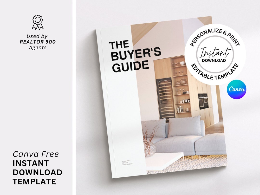 Modern Editable Real Estate Buyer's Guide, Canva Professional Minimal ...