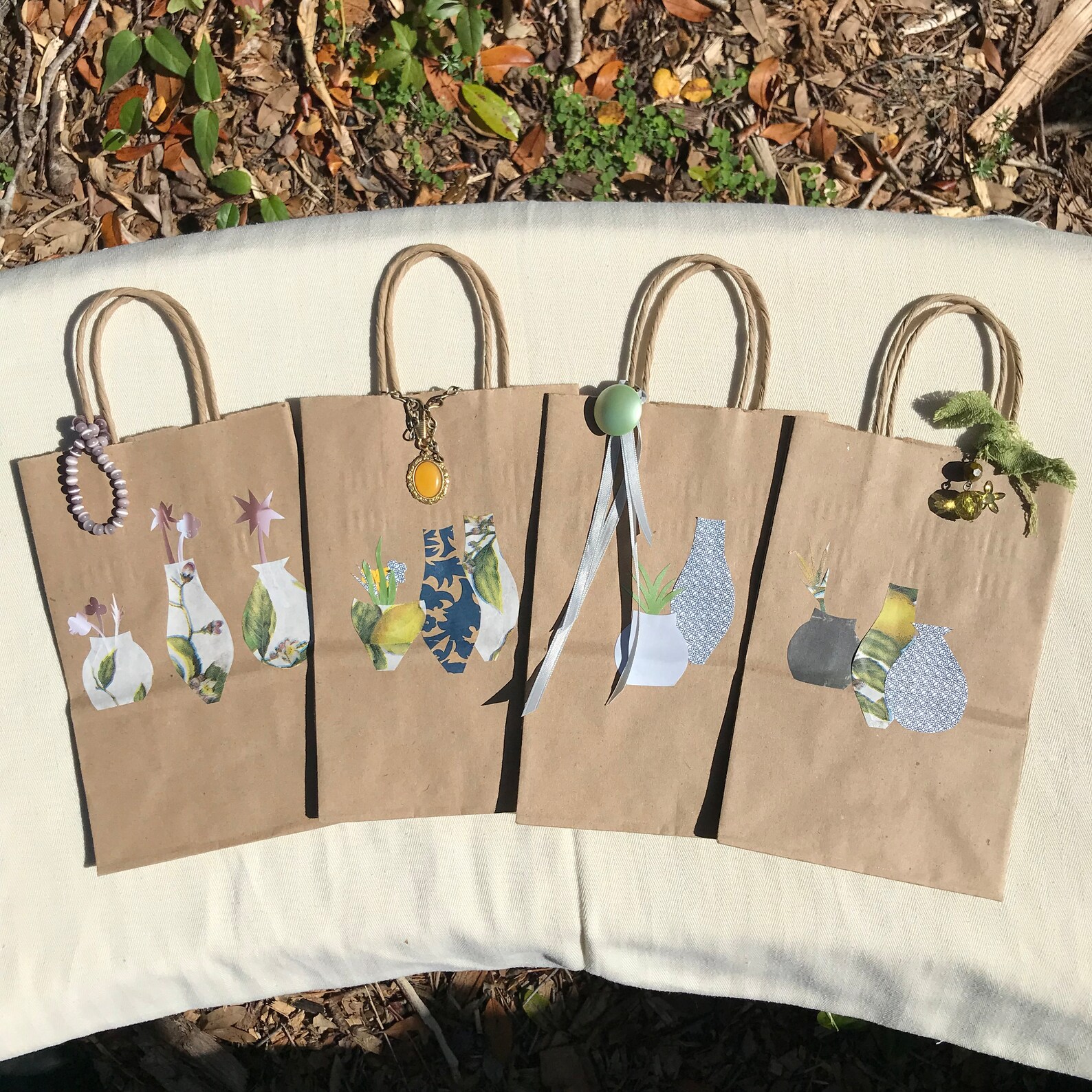 Small Paper Gift Bag Set of 4 - Etsy