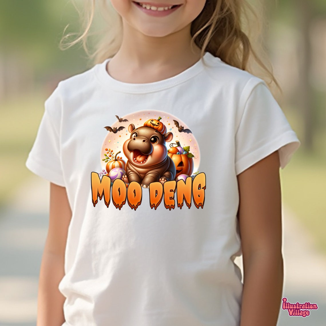 Spooky Baby Hippo Halloween PNG | Thailand Moo Deng (digital Download ...