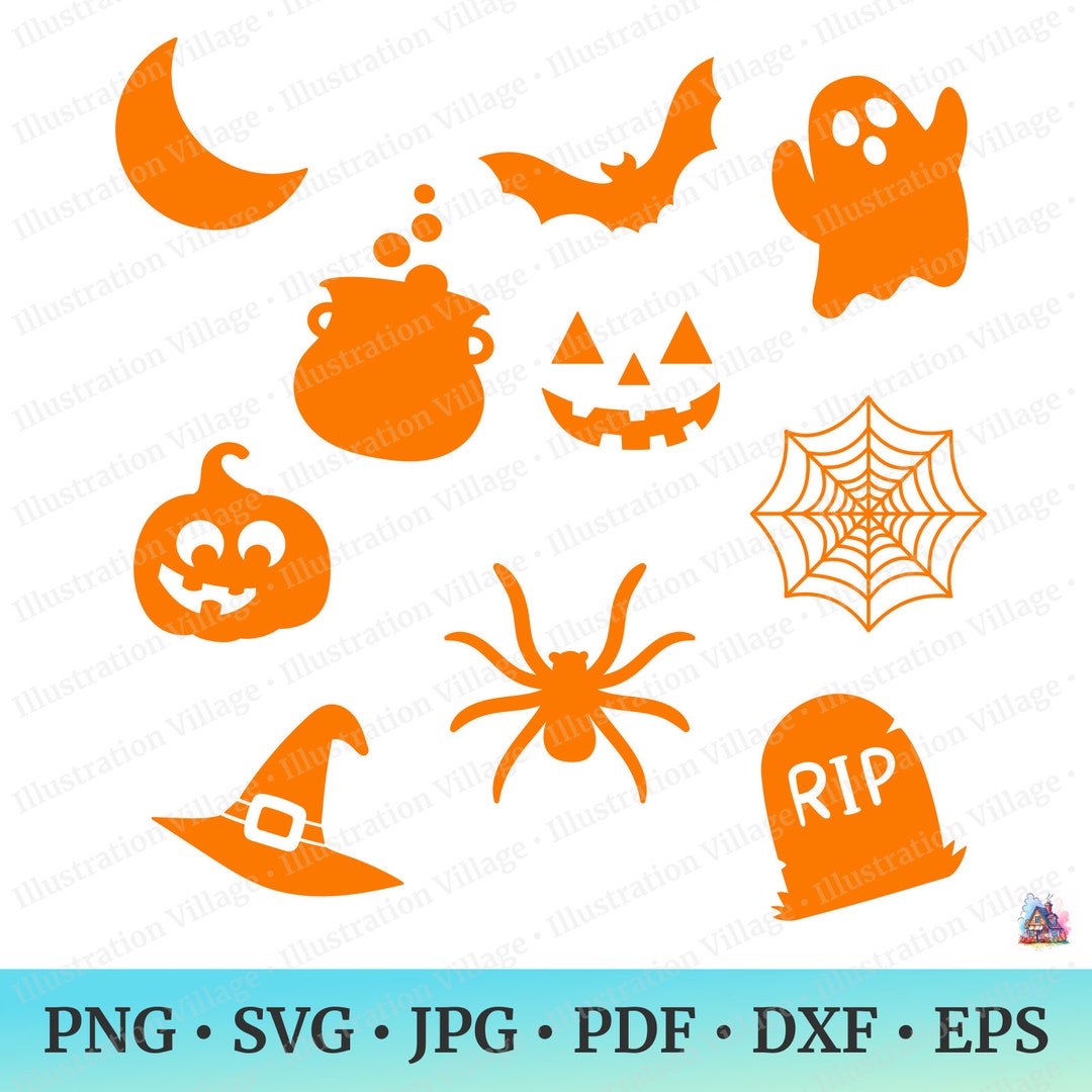 Halloween Graphics Bundle | Spooky (svg, Eps, Pdf, Png, Jpg, Dxf ...
