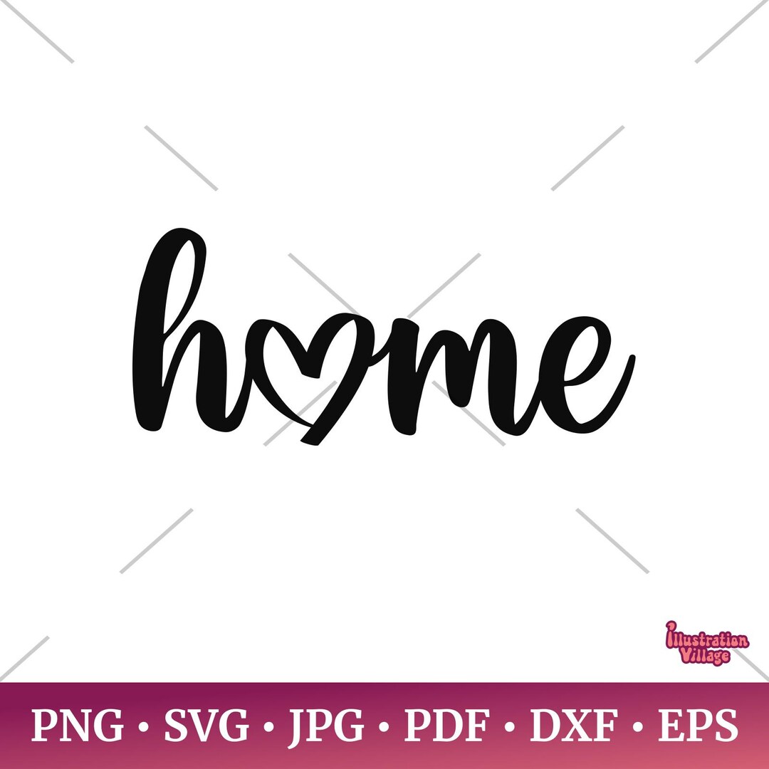 Love Home Heart | Porch Sign | Hand Lettered | Cursive Text | Instant ...