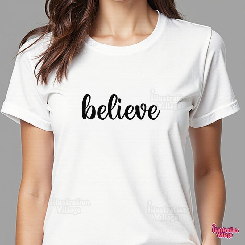 Believe | Cute | Hand Lettered | Cursive Text | Instant Download SVG ...