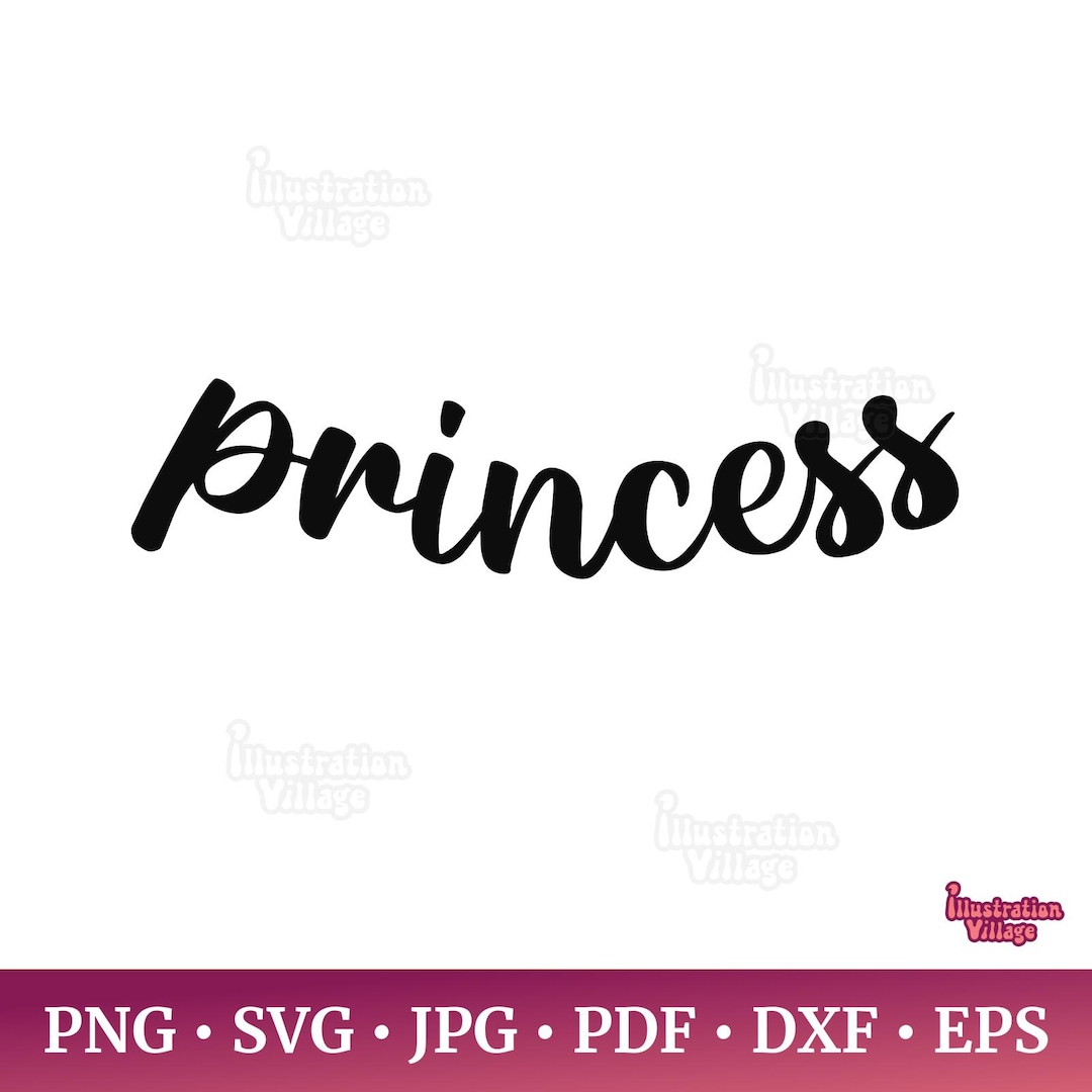 Princess | Cute | Girly | Lettering | Hand Lettered | Cursive Text ...