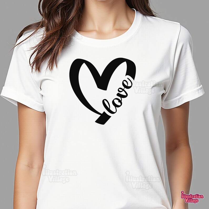 Love Inside Heart Letter Ribbon | Decal Cinta | Valentines | Instant ...