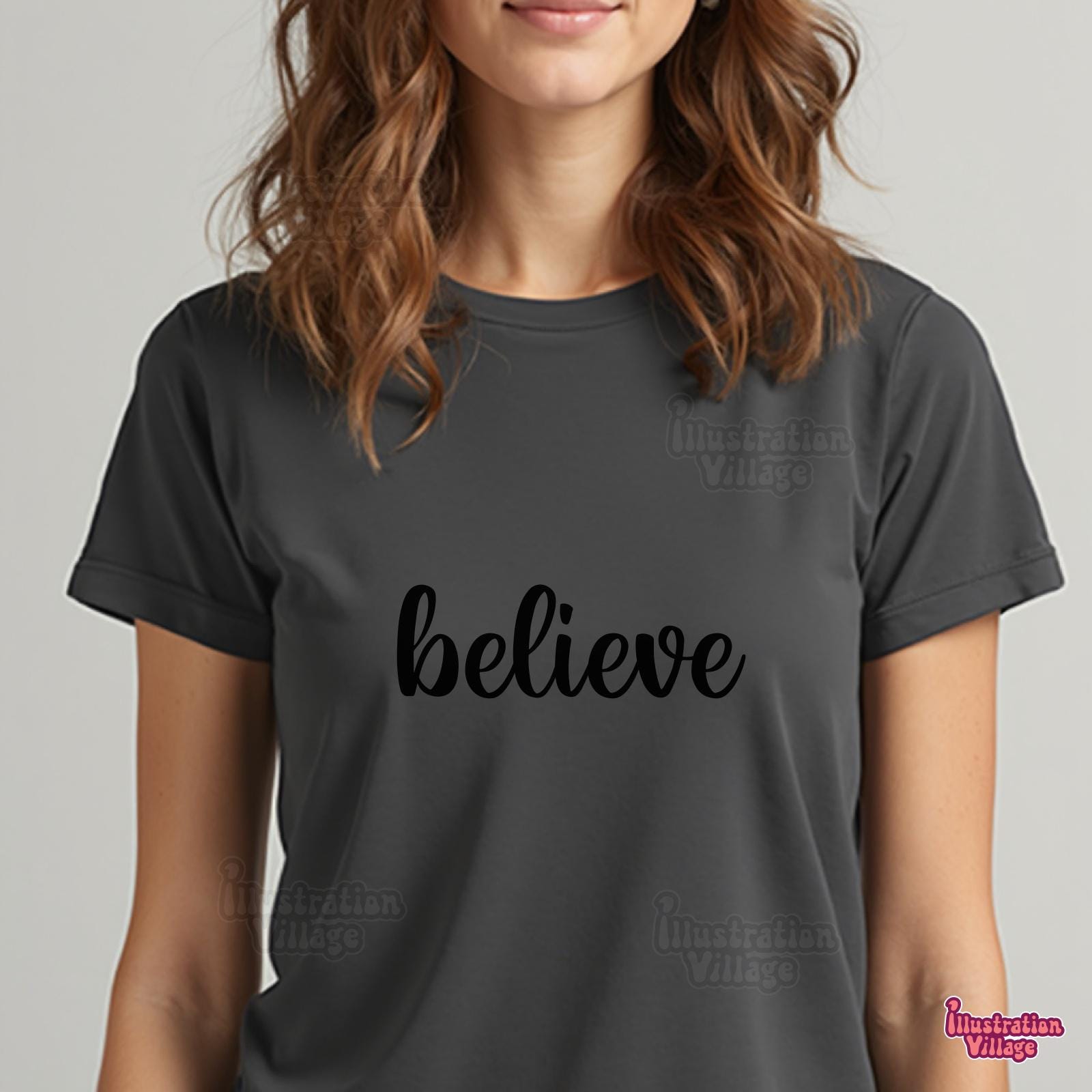 Believe | Cute | Hand Lettered | Cursive Text | Instant Download SVG ...