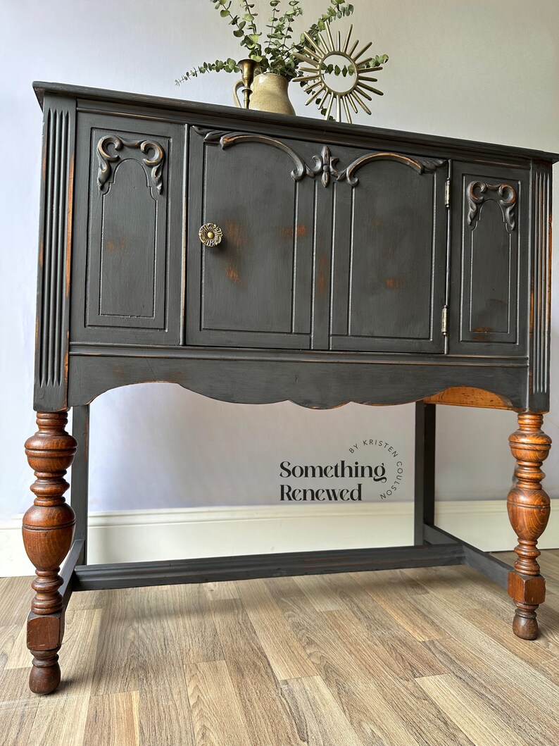 Solddistressed Black Buffet - Etsy