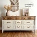 Sold***refinished Cream Solid Wood Dresser - Etsy