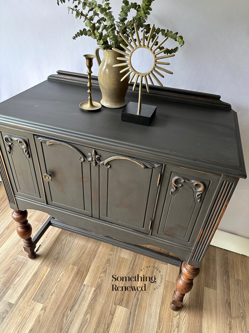 Solddistressed Black Buffet - Etsy