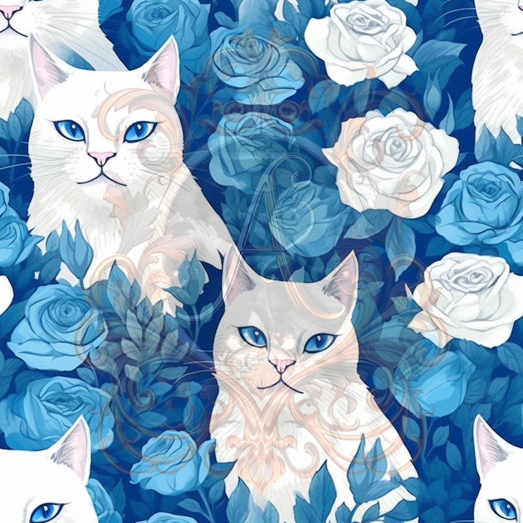 Cat Craze, Cat Seamless Pattern, Printable Digital Paper, 18 Designs ...