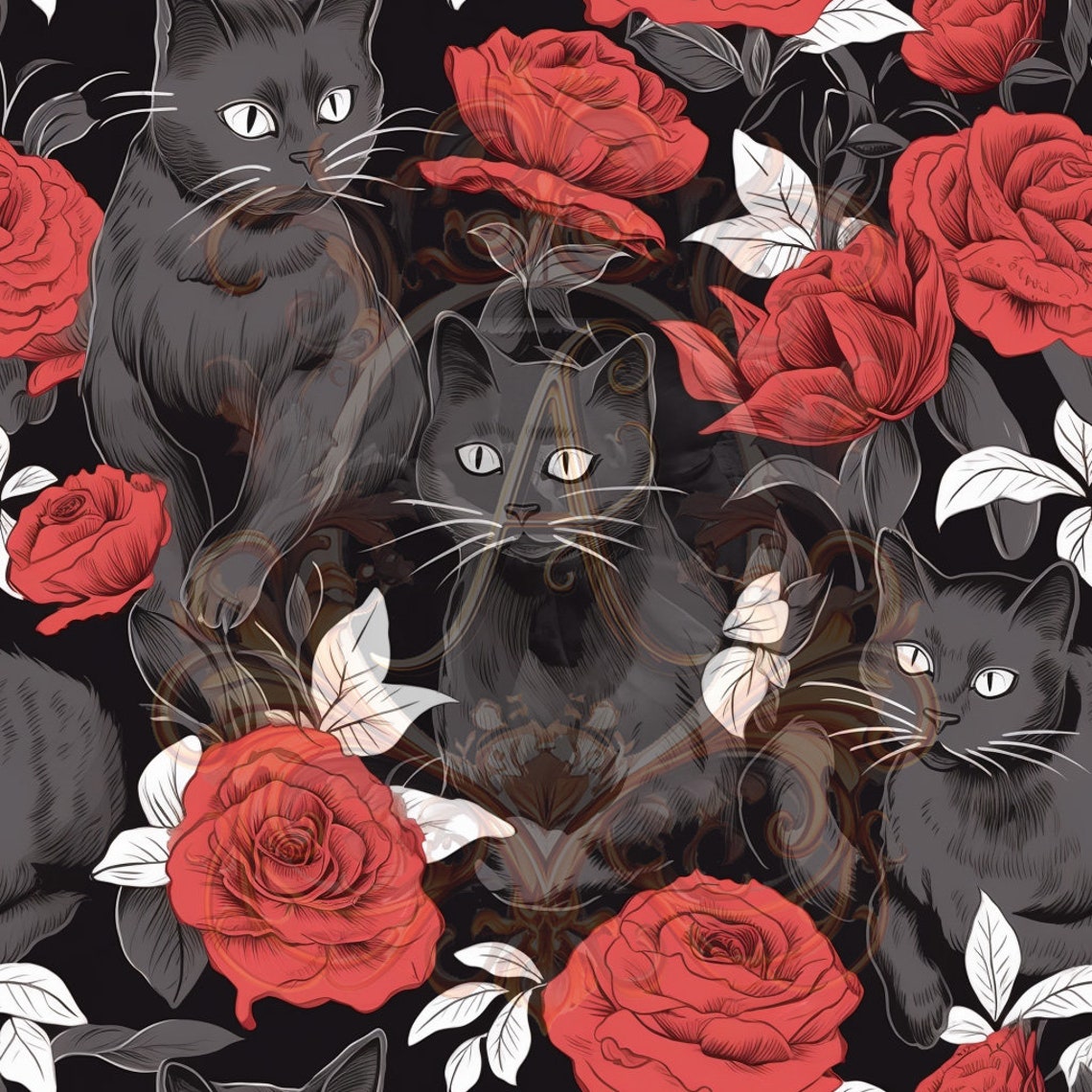 Cat Craze, Cat Seamless Pattern, Printable Digital Paper, 18 Designs ...