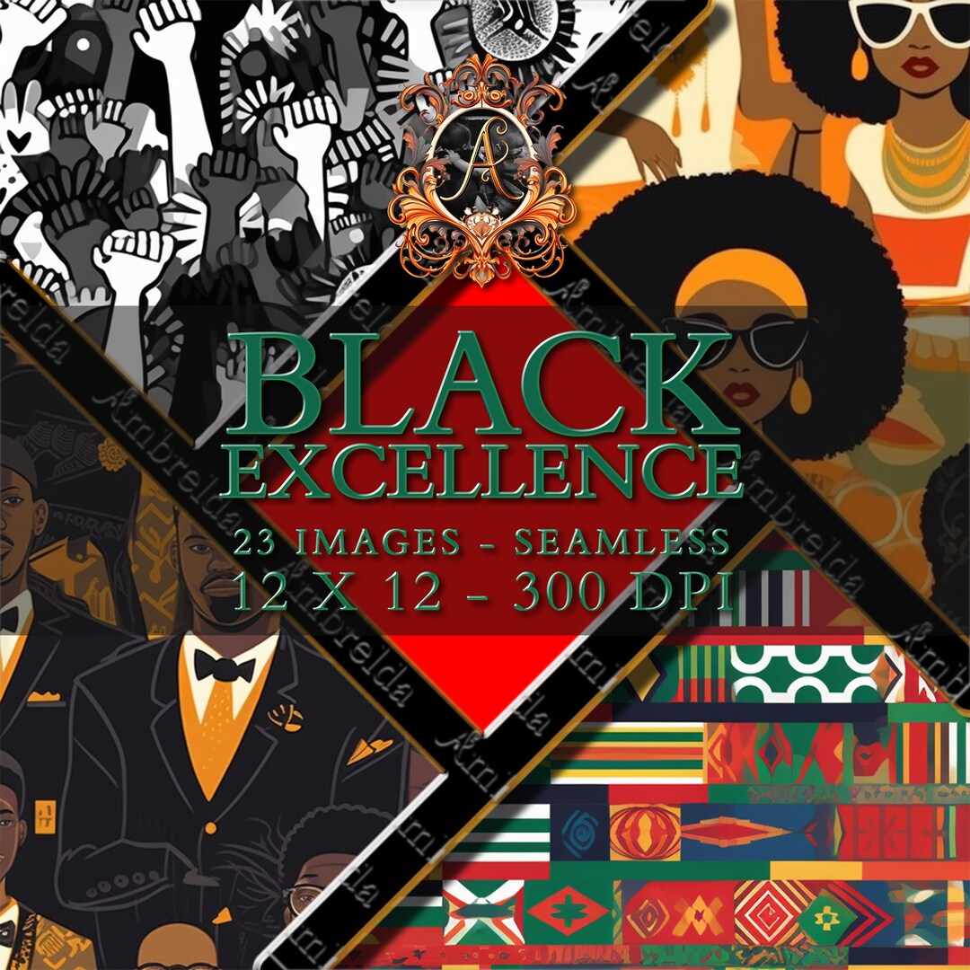 Black Excellence, Black Excellence Seamless Pattern, Printable Digital ...