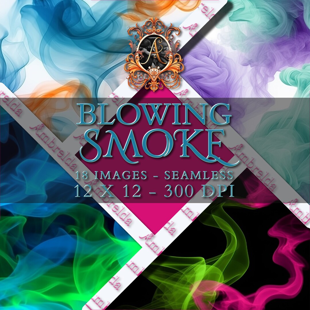 Blowing Smoke, Smoke Seamless Pattern, Printable Digital Paper, 18 ...