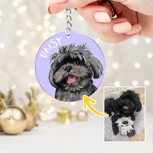 Custom Pet Acrylic Keychain, Dog Photo, Personalized Dog Keychain ...