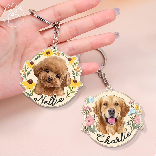 Custom Dog Keychain - Etsy