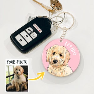 Custom Pet Acrylic Keychain, Dog Photo, Personalized Dog Keychain ...