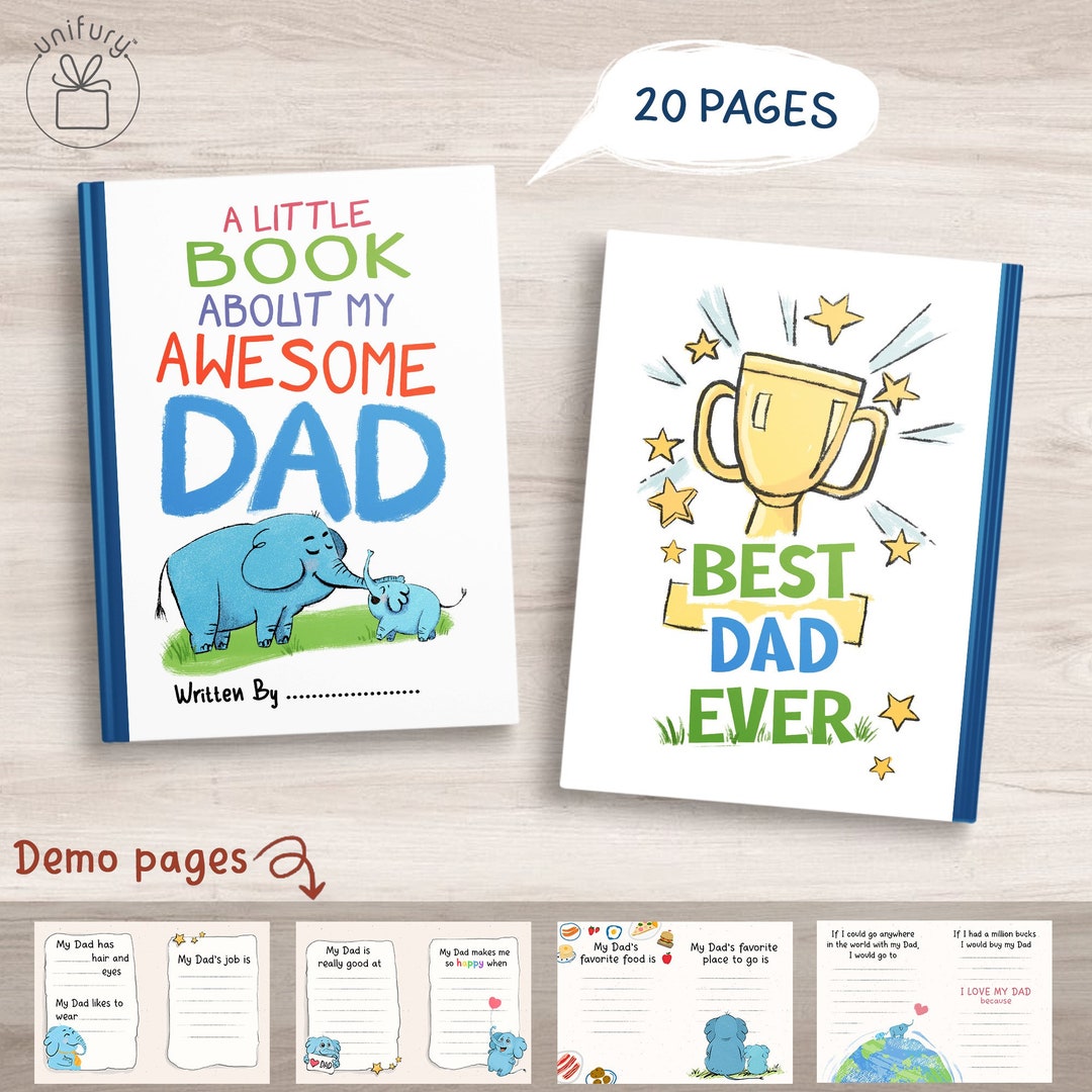 Personalized Book for Dad Elephant Dad, Father's Day Gifts Birthday ...