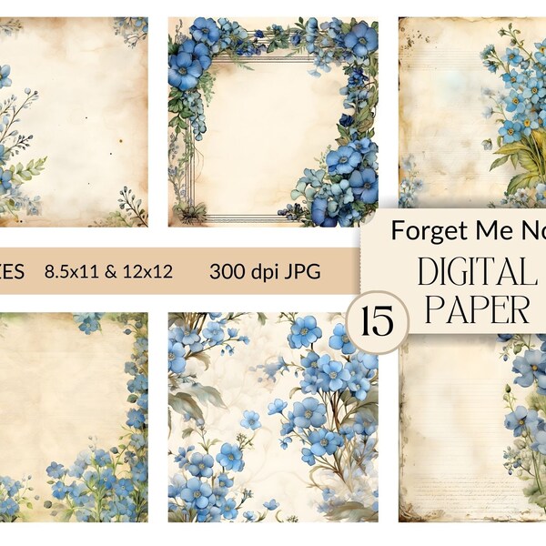 Forget Me Not Paper - Etsy