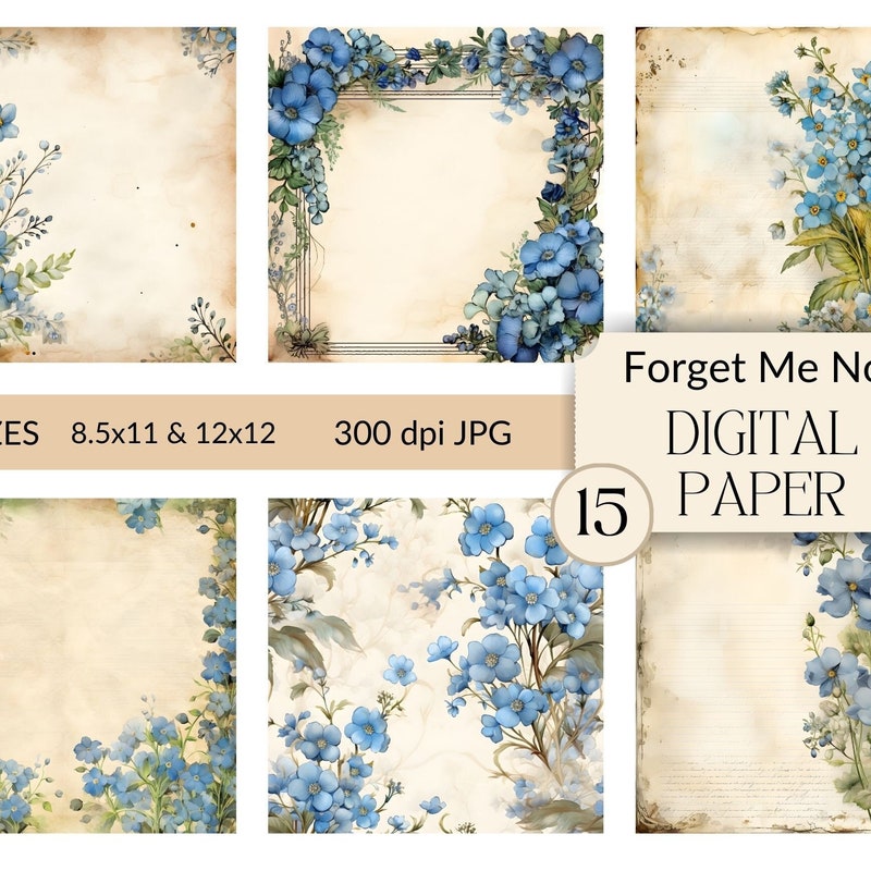 Forget Me Not Paper - Etsy