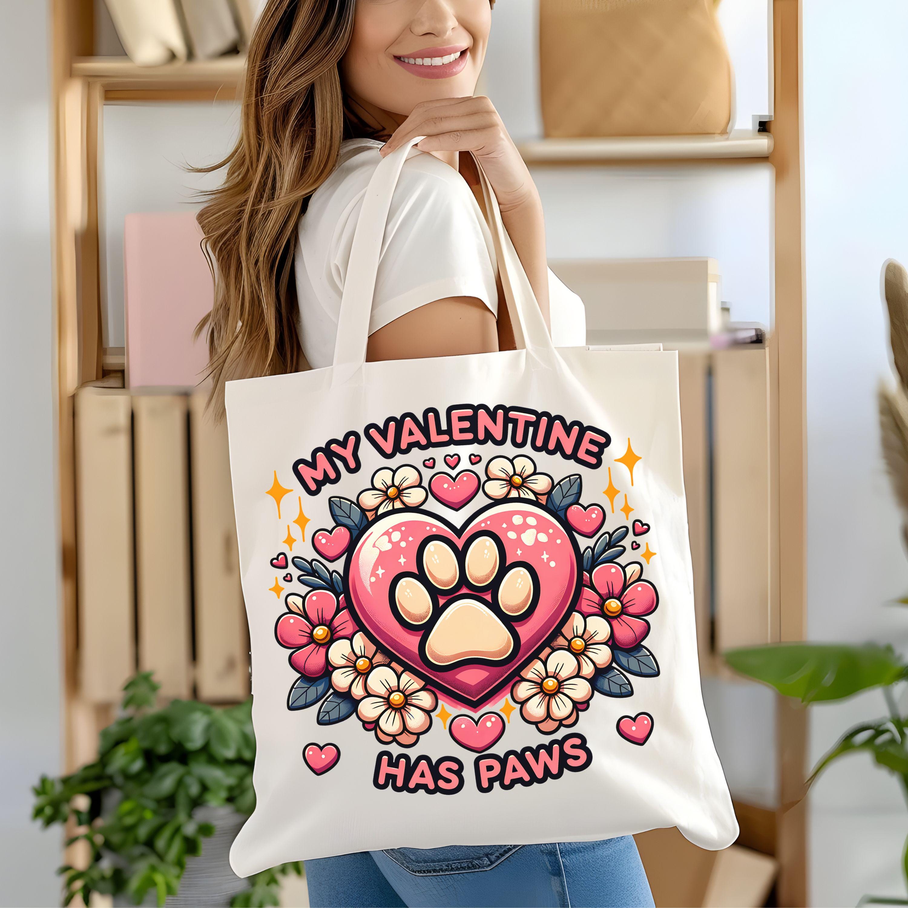 Pet Lovers PNG Image Valentines Pet Tshirt Design My Valentine Has Paws ...