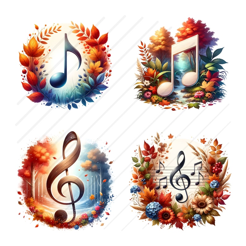 Musical Clipart Bundle Music Notes Clipart Treble Clef Clipart JPG ...