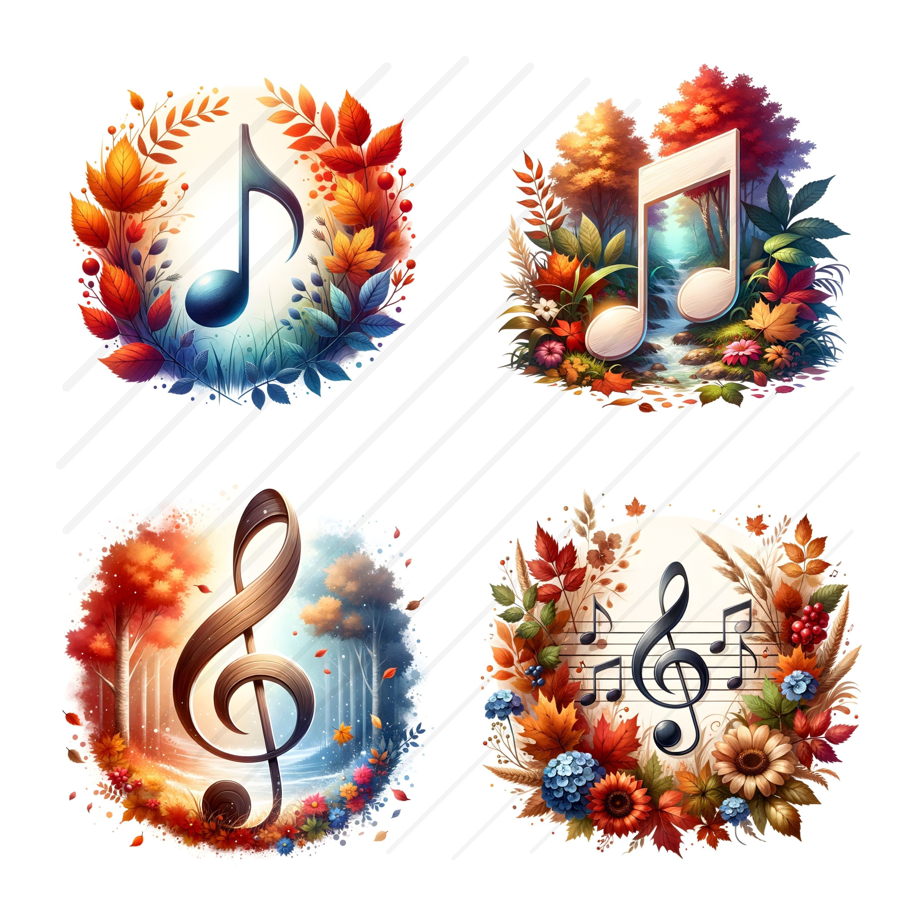 Musical Clipart Bundle Music Notes Clipart Treble Clef Clipart JPG ...