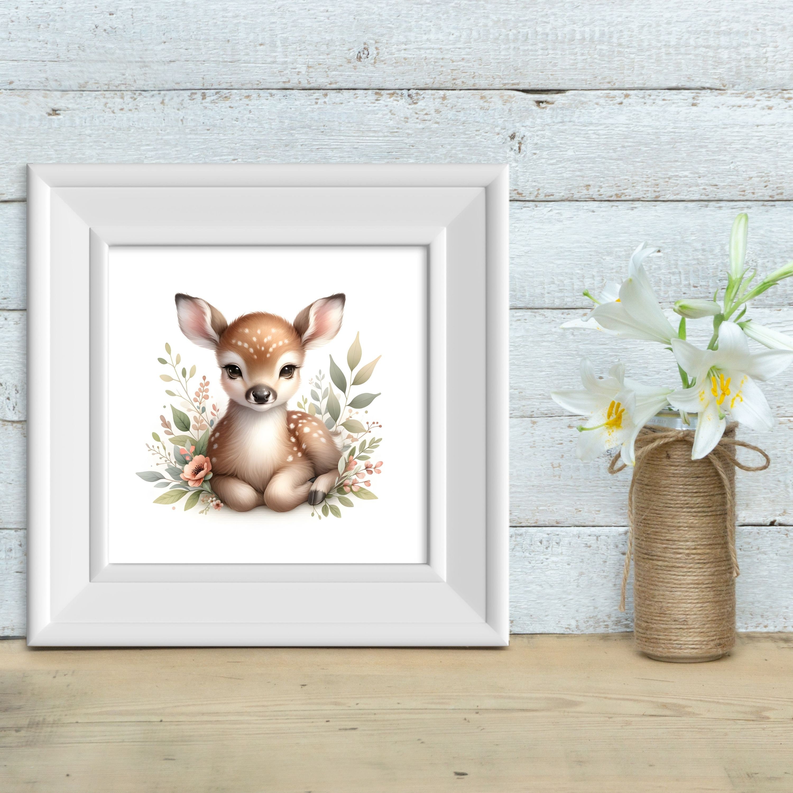 Cute Baby Woodland Animals Clipart Bundle Forest Animals JPG Watercolor ...