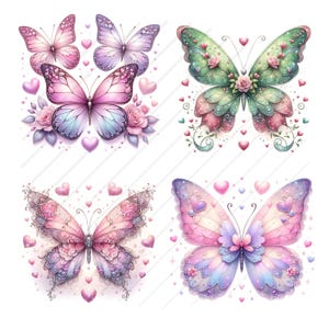 Butterflies Watercolor Clipart Bundle Butterfly Clipart JPG Images ...