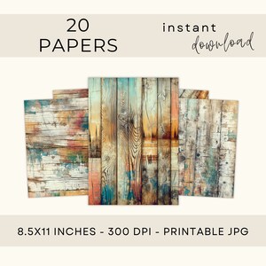 Distressed Wood Digital Junkjournal Papers Rustic Wood Background Wood ...