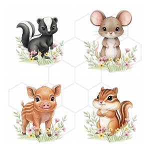 Cute Baby Woodland Animals Clipart Bundle Forest Animals High Quality ...