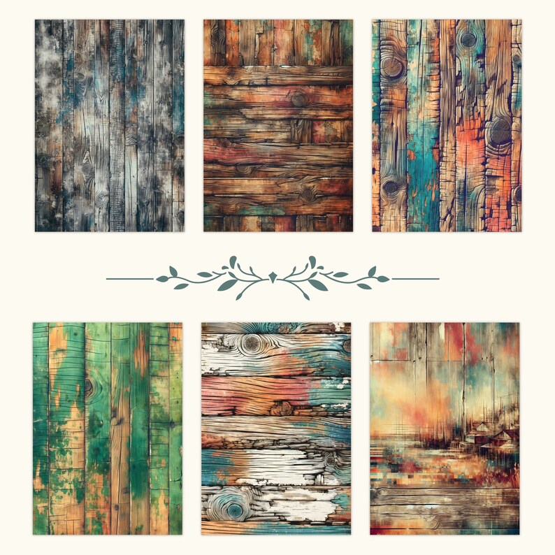 Distressed Wood Digital Junkjournal Papers Rustic Wood Background Wood ...
