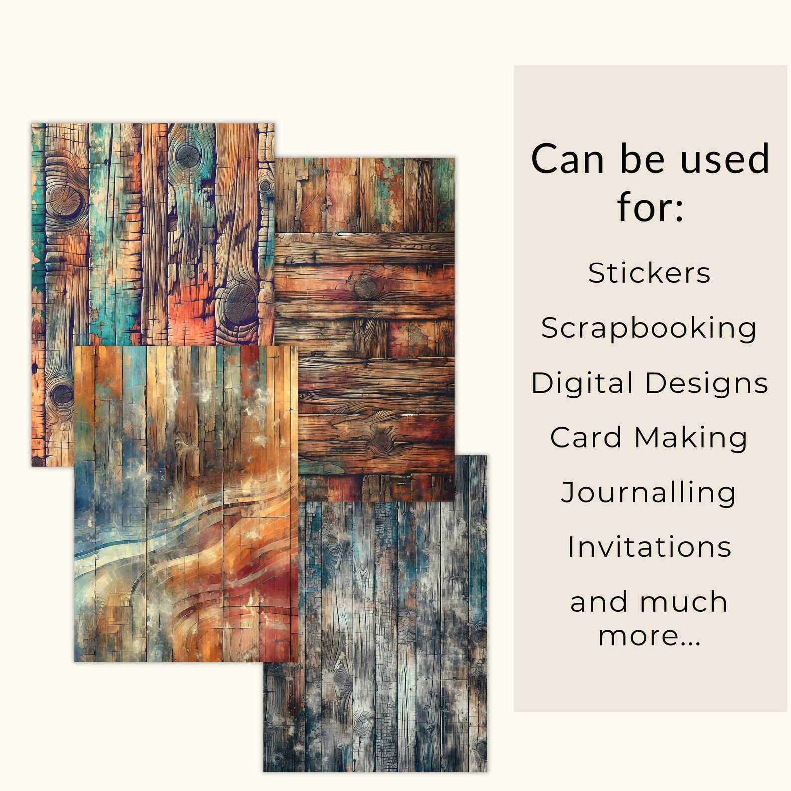 Distressed Wood Digital Junkjournal Papers Rustic Wood Background Wood ...