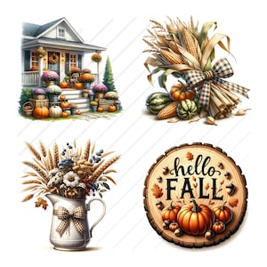 Watercolor Fall Clipart Bundle Autumn Harvest Clip Art Printable ...