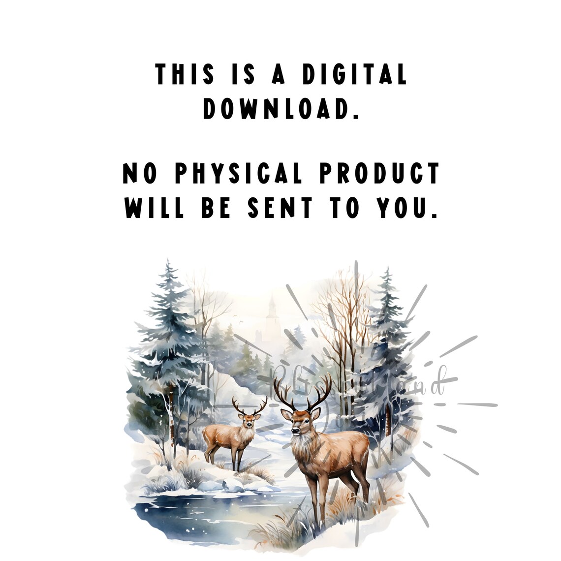 Watercolor Winter Clipart Snowy Forest Landscape Background Clipart ...