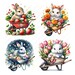 Cute Bunny Clipart Bundle Bunnies in Wheelbarrow Clipart JPG Images ...