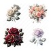 Watercolor Rose Clipart Bundle JPG Images Rose Bouquet Clipart ...