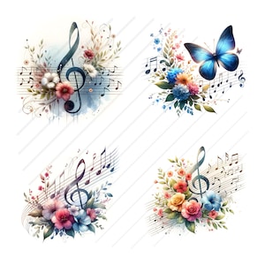 Musical Clipart Bundle Music Notes Clipart Treble Clef Clipart JPG ...